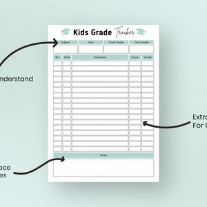 Grade Tracker, Grade Book, Teacher Grade Book, Homeschool Gradebook ...