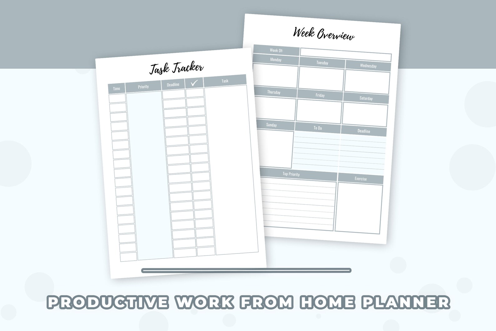 Work From Home Planner Log Work My Daily Routine Project - Etsy