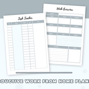 Work From Home Planner Log Work My Daily Routine Project Planner ...