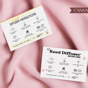 Editable Reed Diffuser Care Instructions Template, Printable Reed ...