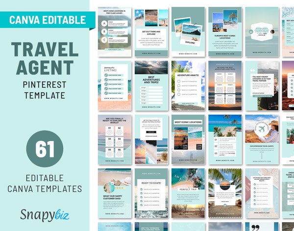 70 Travel Social Media Posts Templates Facebook Instagram IG, Travel ...