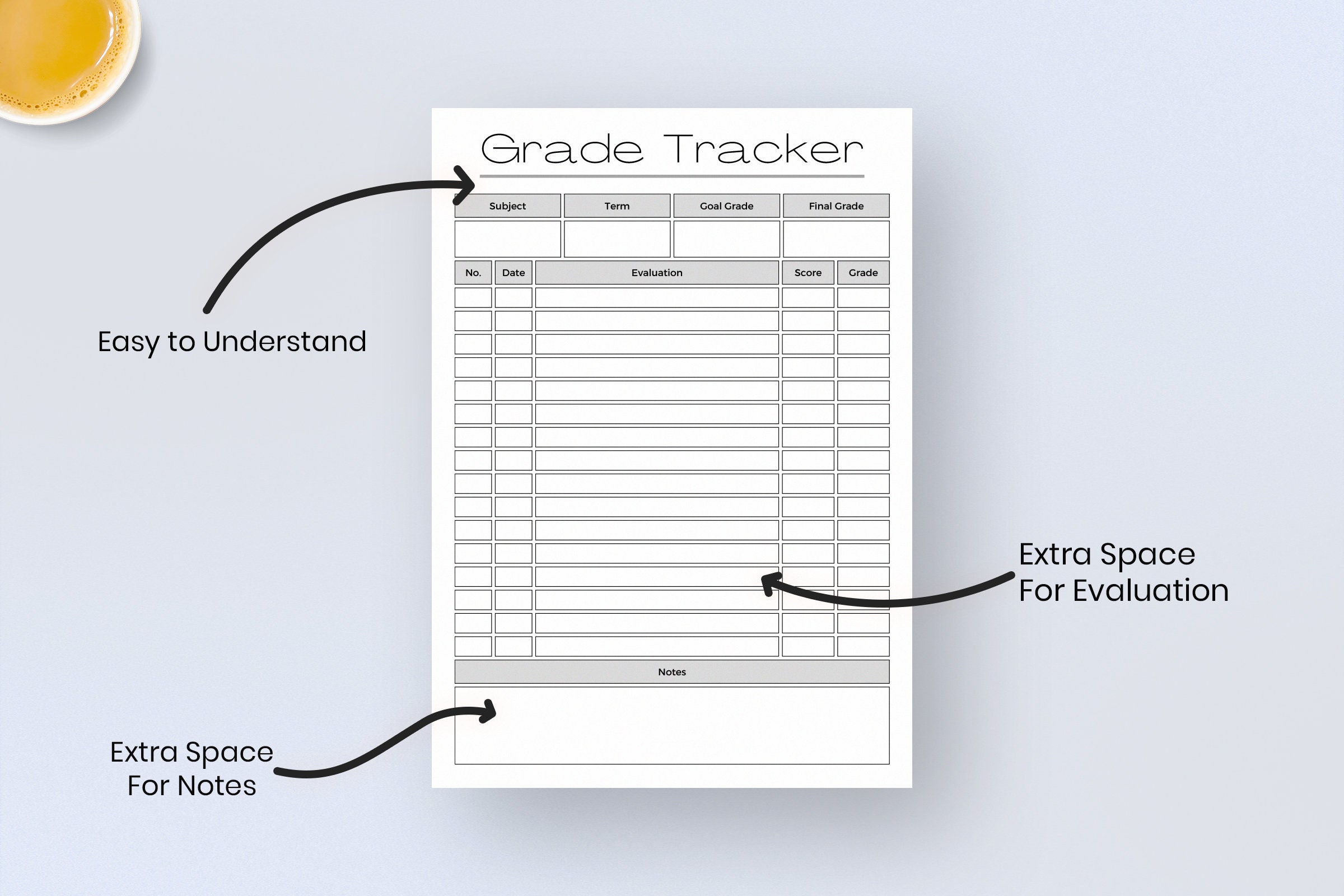 Printable Grade Tracker for Students Grade Tracker Student - Etsy