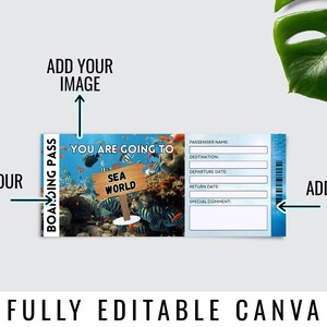 Sea World Surprise Ticket Template Editable Sea World Ticket Template ...