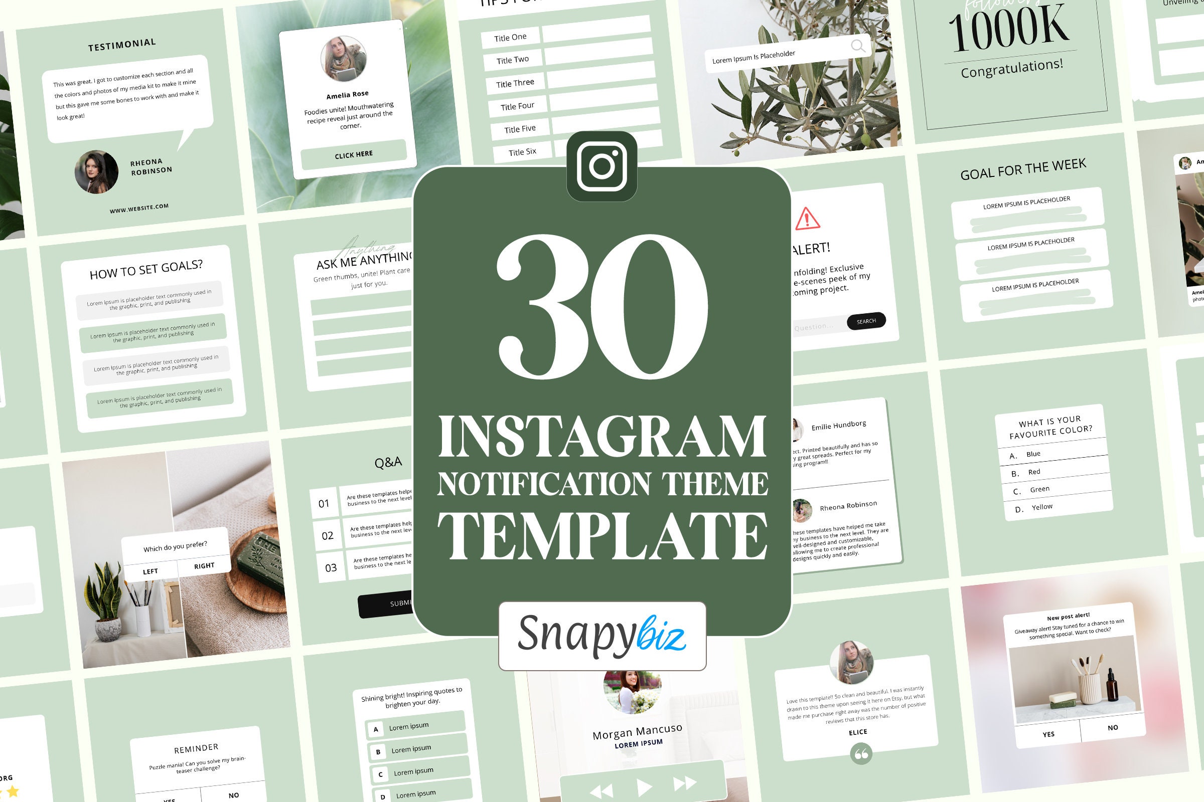 Instagram Notification Template for Instagram Post Social - Etsy