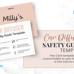 Editable Car Diffuser Safety Guide Template and Instructions, Printable ...