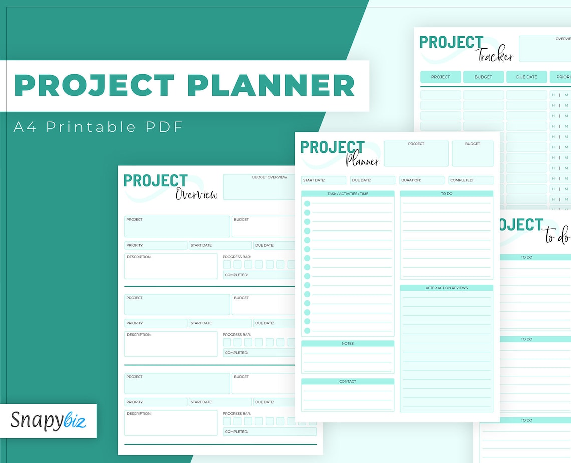 Projektplaner Druckbarer Projektplaner - Etsy.de