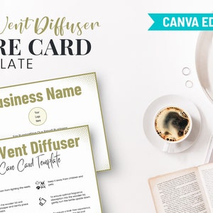 Editable Car Vent Diffuser Care Card Template and Instructions ...