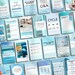100 Editable Blue Instagram Story Template Blue Social Media Canva Blue ...