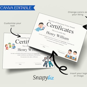 100 Funny Teacher Awards Certificates, Teacher Superlatives, Editable ...