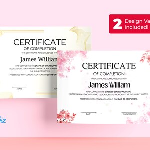 Minimalist Certificate of Completion Template, DIY Award (canva ...
