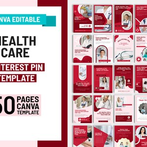 Healthcare Templates Editable | Canva Pinterest Marketing Social Media ...
