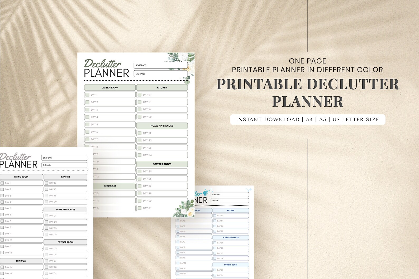 Declutter Checklist Printable Editable Declutter Challenge - Etsy