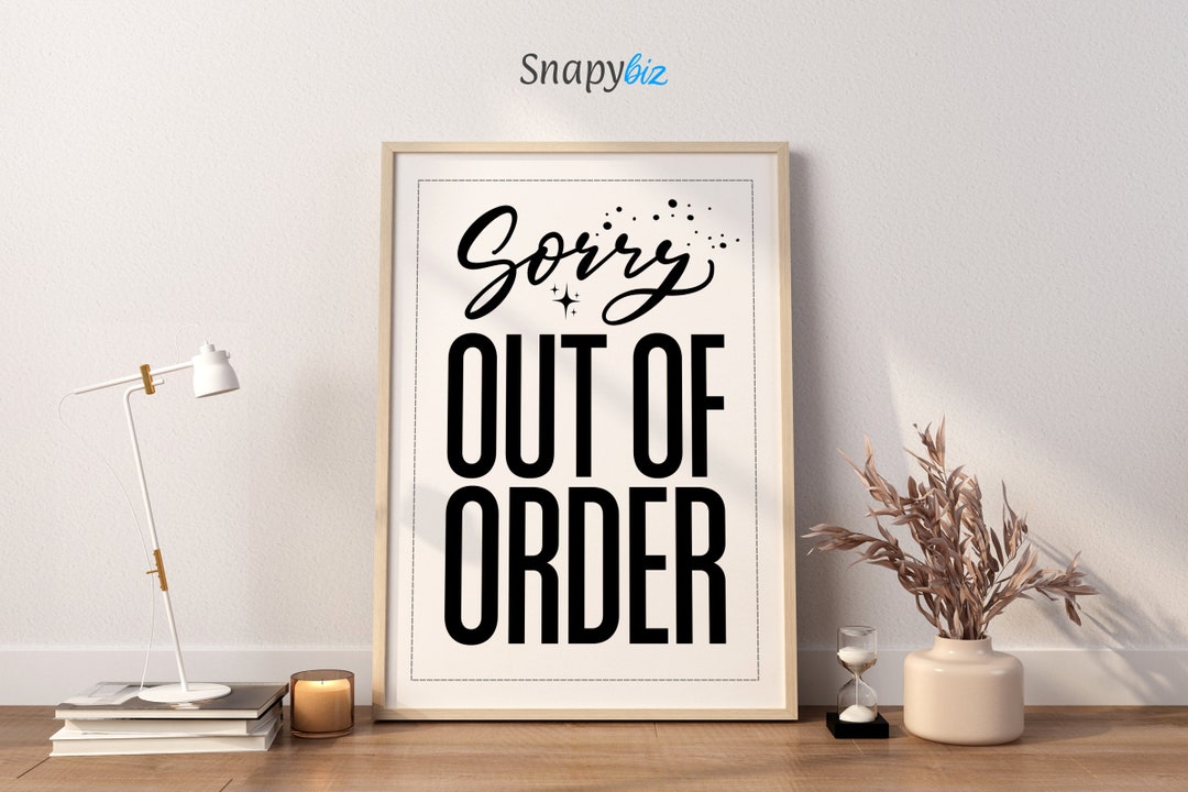 Out of Order Sign Printable, Sign Template, Printable Sign, Printables ...