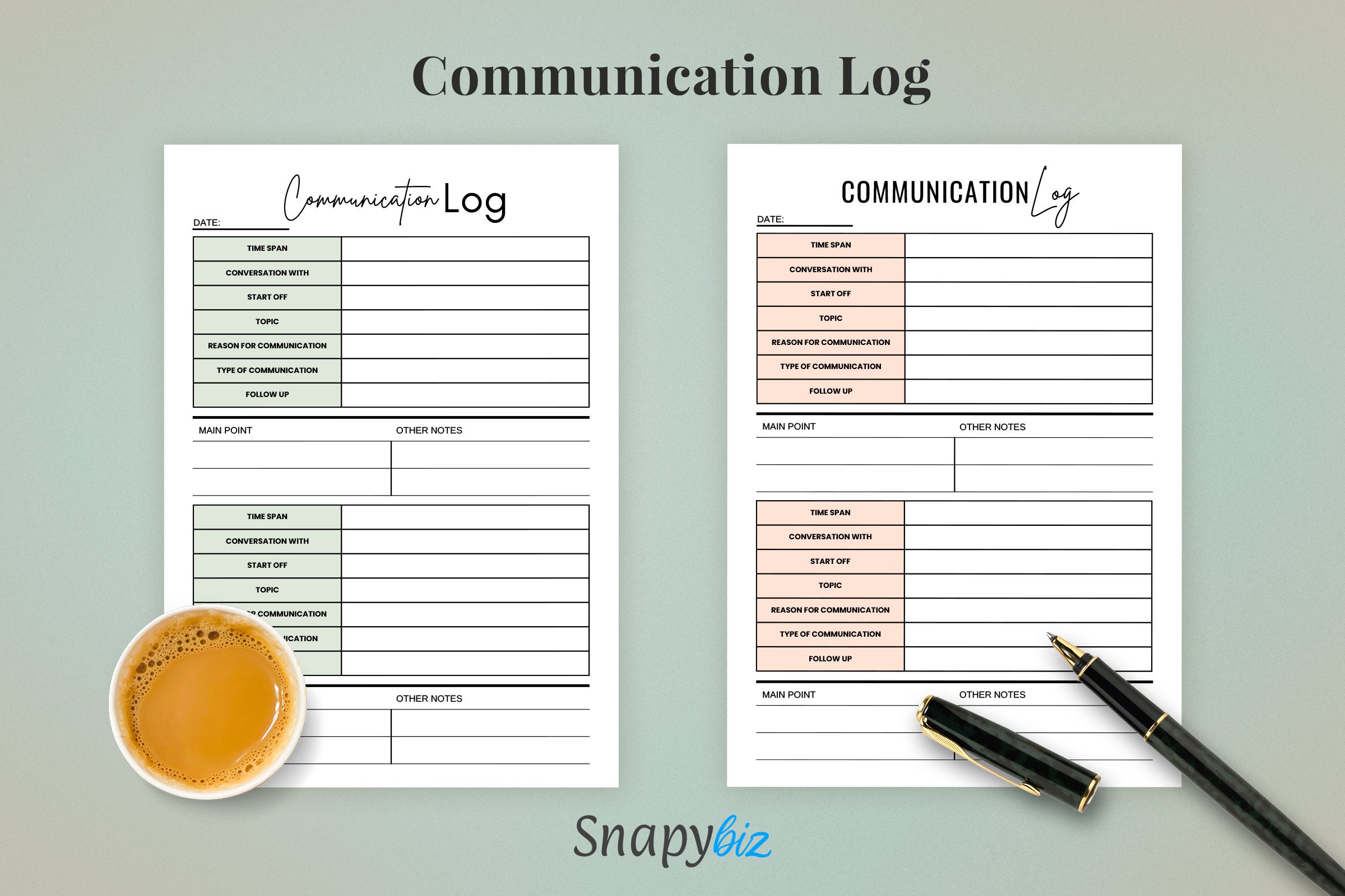 Editable Communication Printable Communication Log Call - Etsy