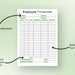 Fillable Employee Timesheet Printable Planner PDF, Work Time Tracker ...