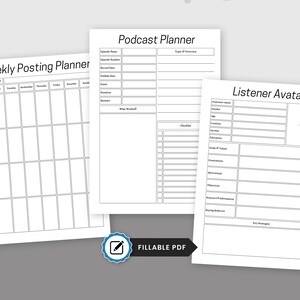 Podcast Printable Planner PDF, Podcast Planner Digital, Podcast Episode ...