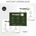Editable Plant Care Card Template PDF, Plant Care Card Printable ...