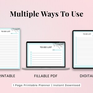 Fillable To-do List Printable Planner PDF, Printable Checklist ...