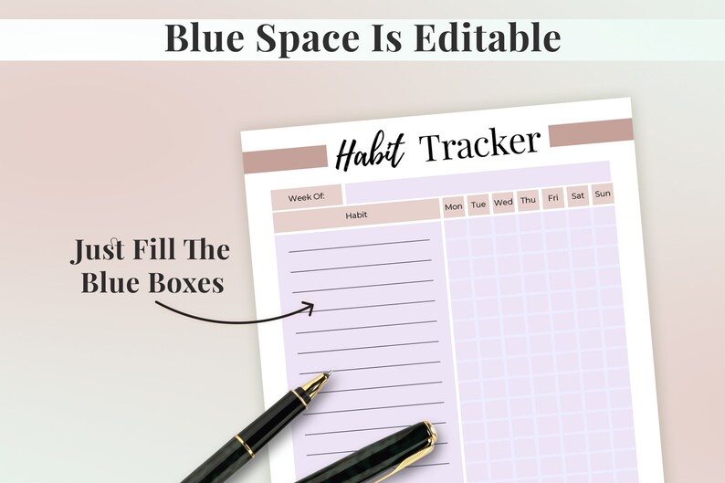 Happy Planner Habit Tracker Printable Ready to Use Habit - Etsy