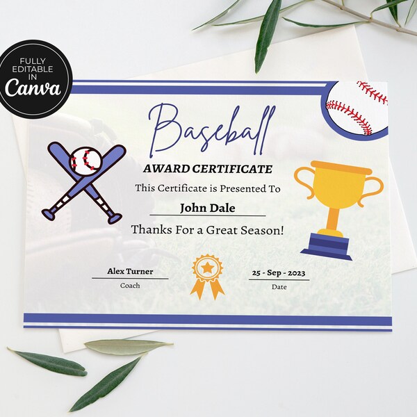 Award Certificate - Etsy