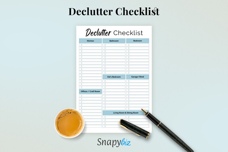 Ultimate Decluttering Checklist Declutter Mindset - Etsy
