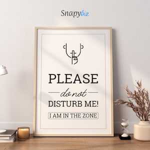 Printable Do Not Disturb Sign: Office Door Hanger (printable PDF) - Etsy