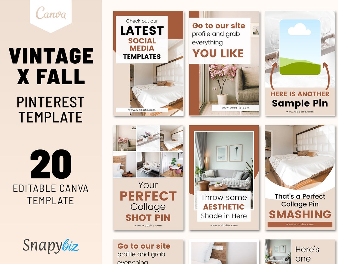 Editable Pinterest Canva Pins Template Customizable Pinterest Designs ...