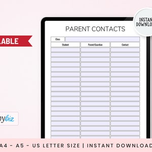 Printable Student Teacher Binder Template, Printable Teacher Planner ...