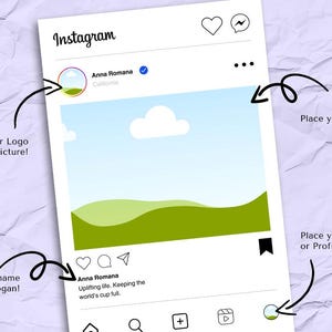 Instagram Frame Template, Canva Editable, Social Media, Photo Booth ...