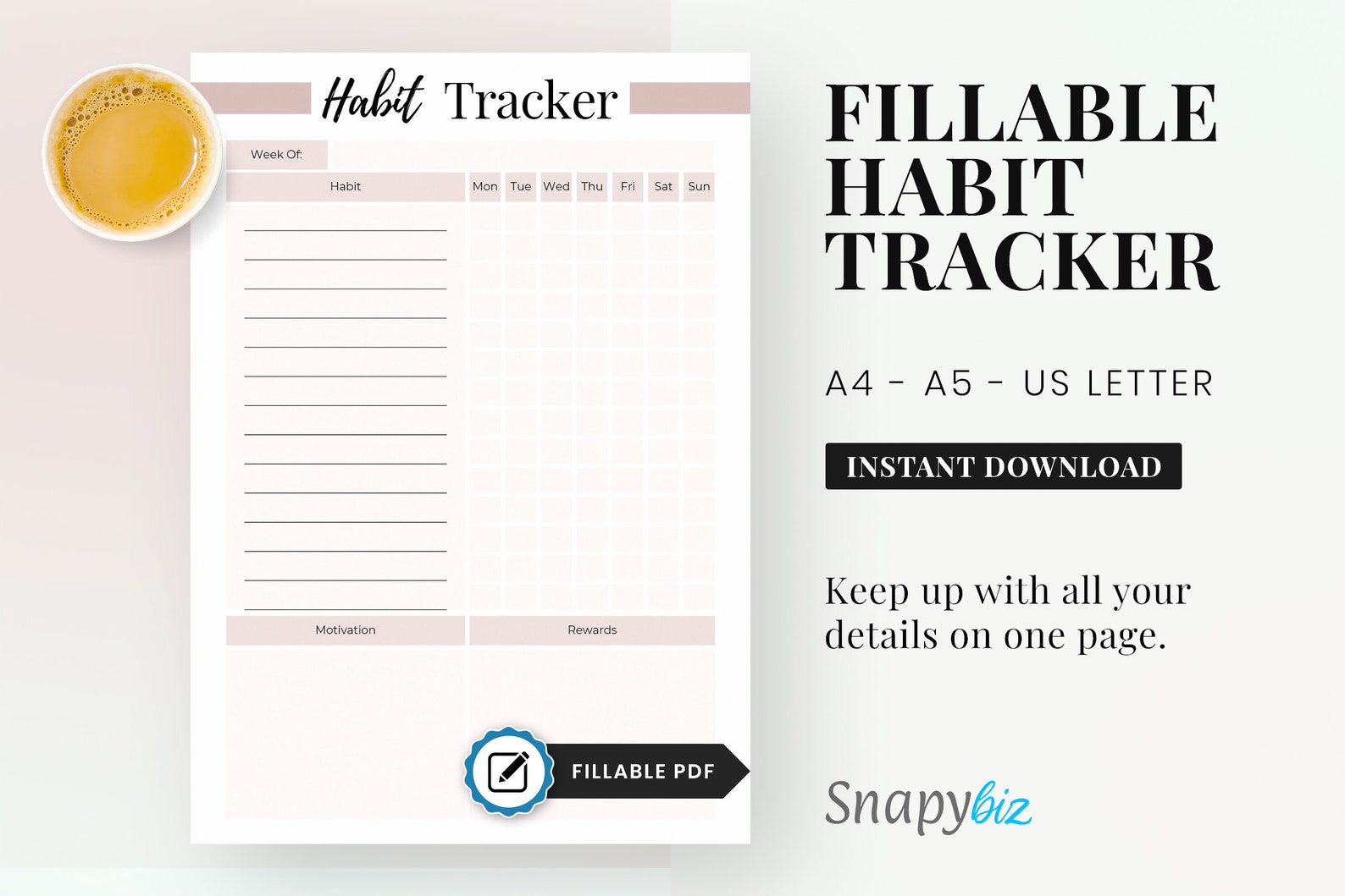 Happy Planner Habit Tracker Printable Ready to Use Habit Trackers ...