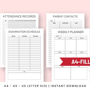 Printable Student Teacher Binder Template, Printable Teacher Planner ...