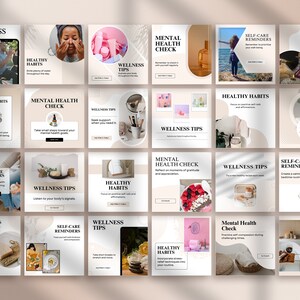 Wellness Instagram Post Template Health Social Media Template Fitness ...