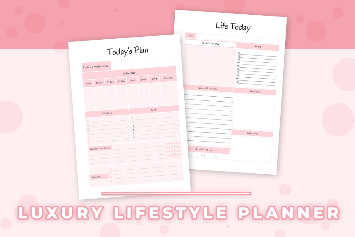 Luxury Lifestyle Planner Organizing Your Life Printable - Etsy
