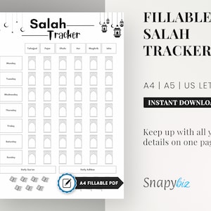 Salah, Salah Tracker Pdf, Salah Times, Salah Prayer, Printables, Good ...
