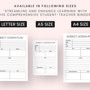 Printable Student Teacher Binder Template, Printable Teacher Planner ...