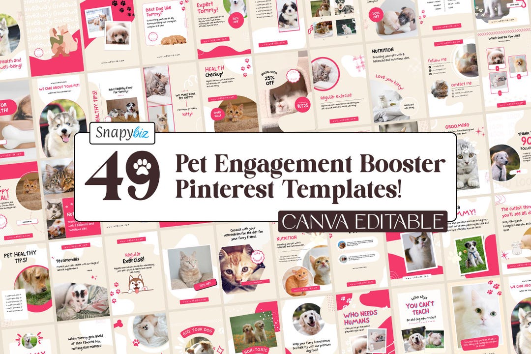 Pet Pinterest Pins Templates, Canva Templates Social Media, Pet ...