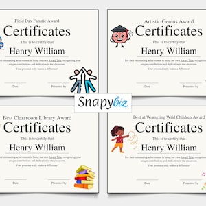 100 Funny Teacher Awards Certificates, Teacher Superlatives, Editable ...