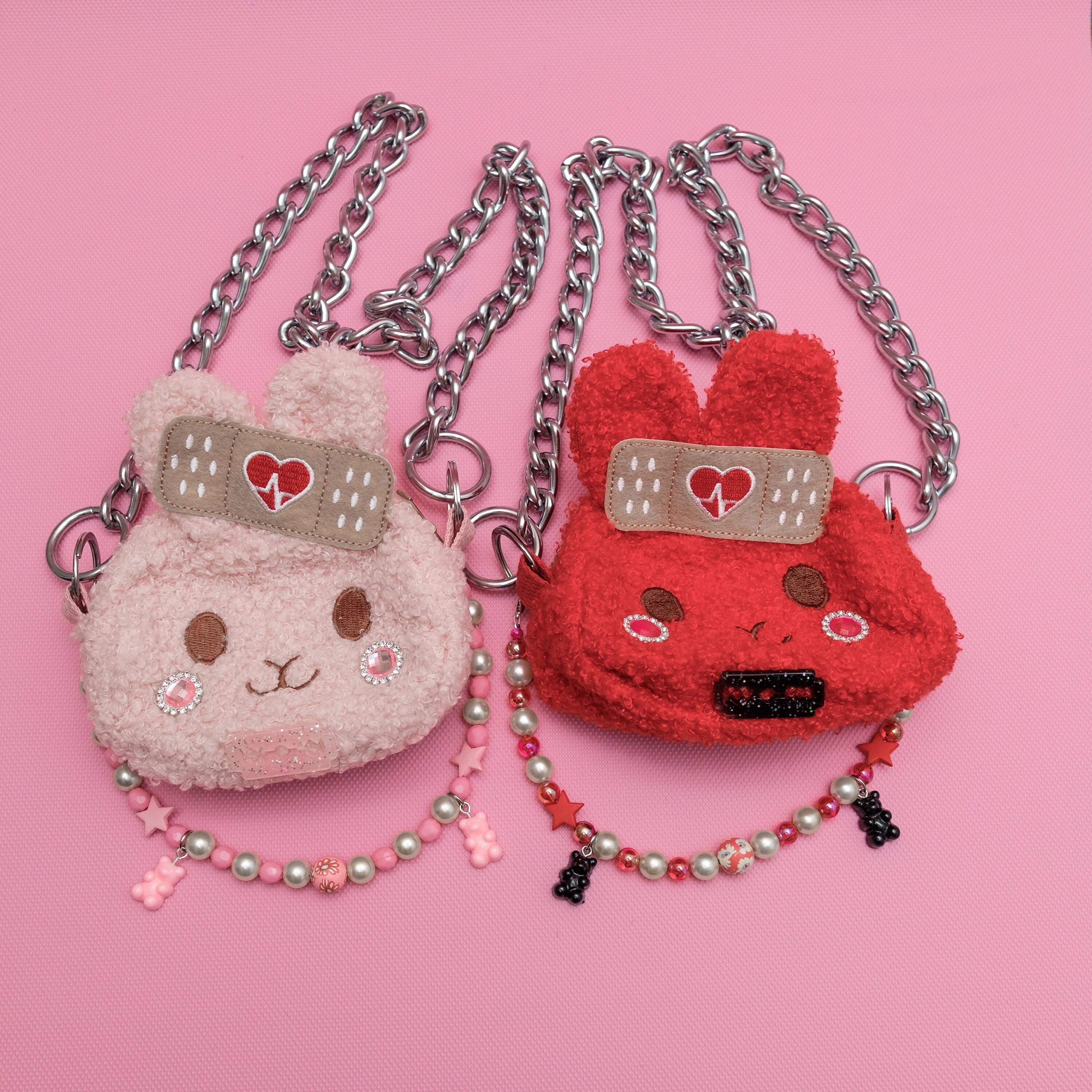 Bunny Plush Mini Bag Menhera Bag Kawaii Gothic Bag Band Aid | Etsy
