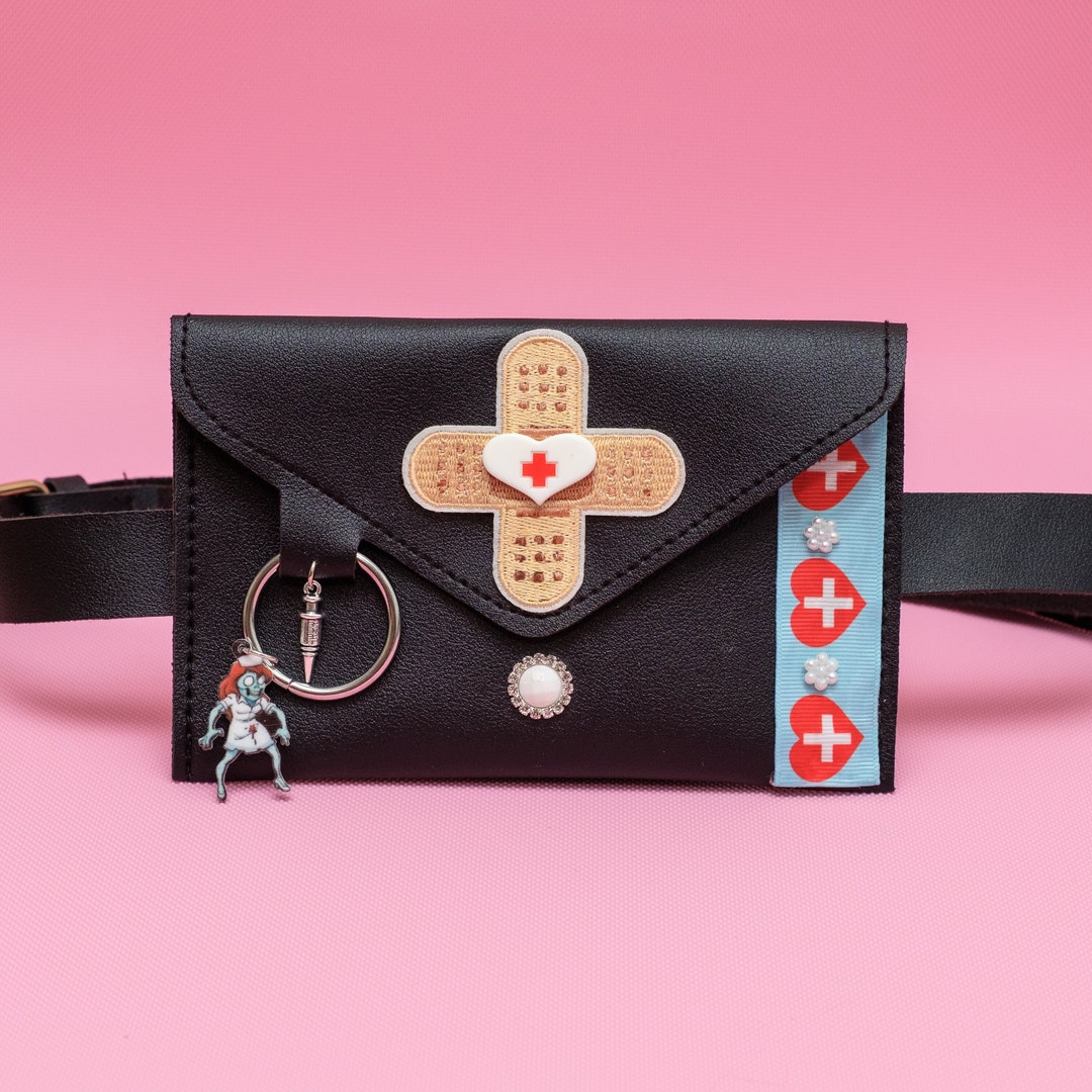 MENHERA BAG, Gothic Waist Bag, Zombie Bag, Band Aid Bag, Kawaii Gothic ...