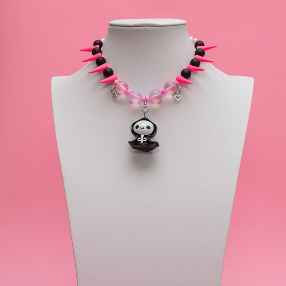 Kawaii Goth Choker Ghost Choker Spikey Choker Gothic | Etsy