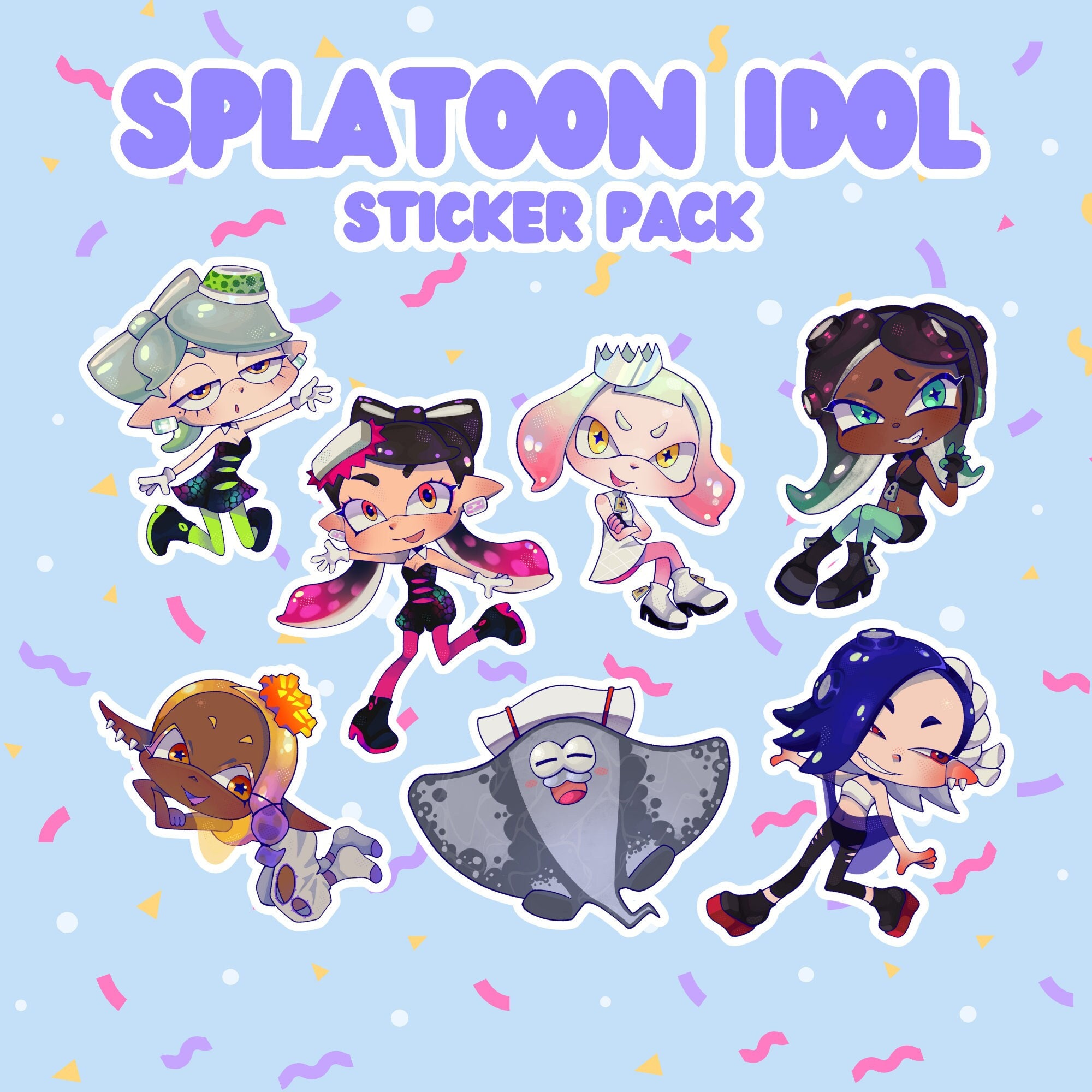 SPLATOON IDOLS Sticker Pack - Etsy