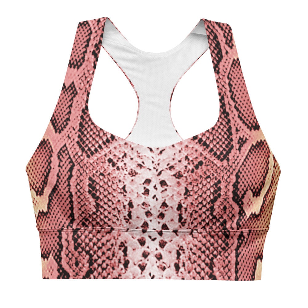 Snake Print Sports Bra Red Python - Etsy UK