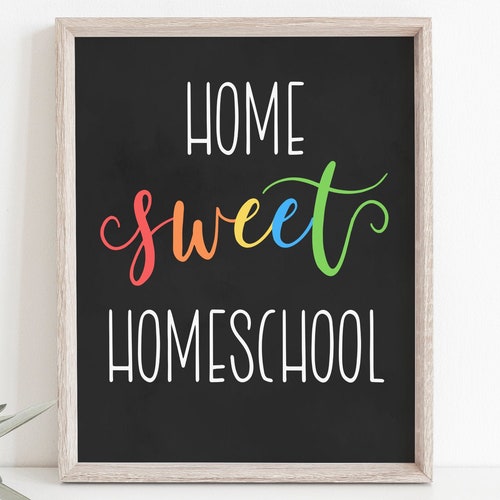 Home School Printable Home Sweet Homeschool Print Kids Room - Etsy