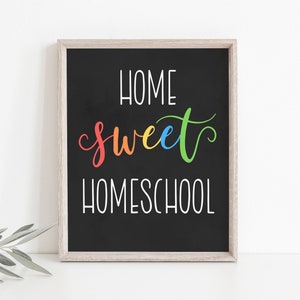 Home School Printable, Home Sweet Homeschool Print, Kids Room Printable ...