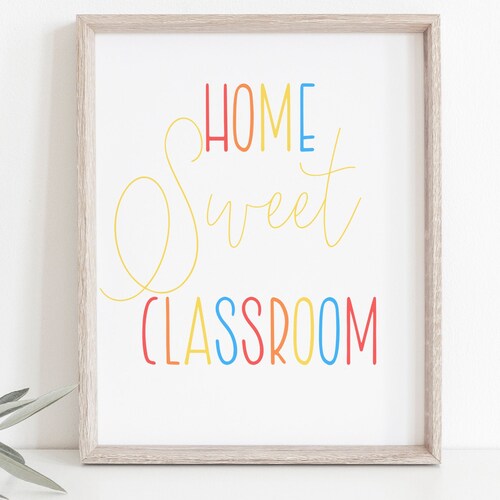 Home School Printable Home Sweet Classroom Print Kids Room - Etsy