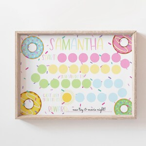 Reward Chart, Pastel Donuts Kids Reward Chart, Behavior Chart, Honeybee ...