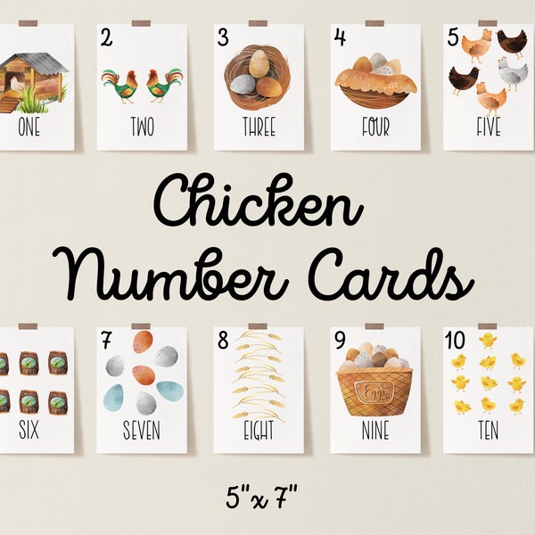 Number Flash Cards - Etsy