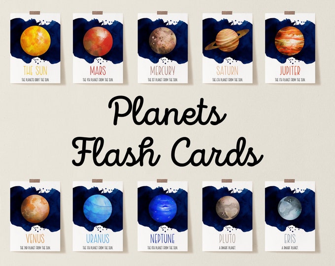Solar System Flashcards and Planet Posters | Printable Maps or Sheets ...