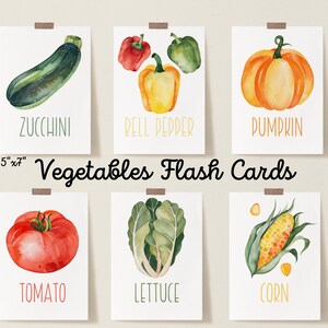 35 Vegetables Cards, Vegetables Printable Flash Cards, Home School ...