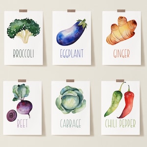 35 Vegetables Cards, Vegetables Printable Flash Cards, Home School ...